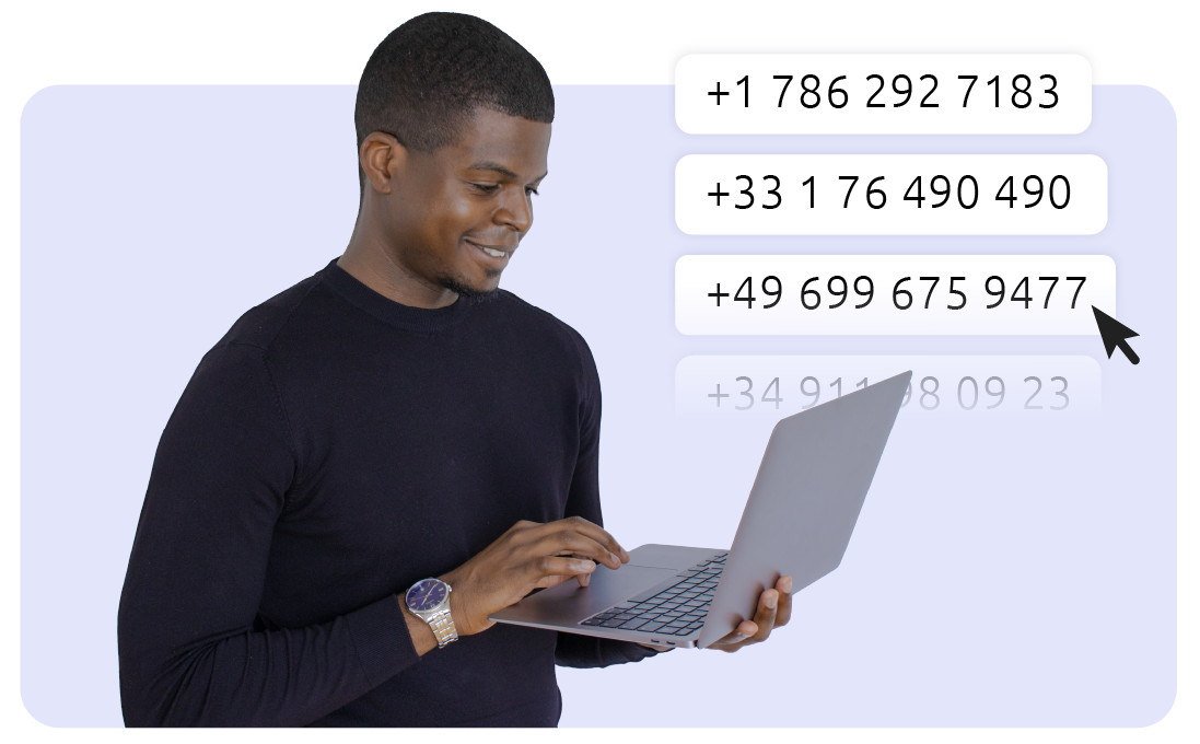 Números de telefone virtuais | 100+ Países | Diabolocom